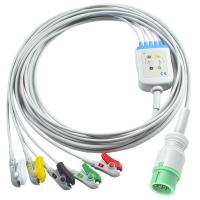China 5 Lead TPU Direct-Connect ECG Cable Compatible with Comen for sale