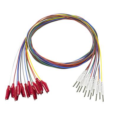 China Din 2.0 plug Grabber with soft outer shell EEG electroencephalograph Electrodes Plated gold EEG EMG Leadwires Electrode for sale