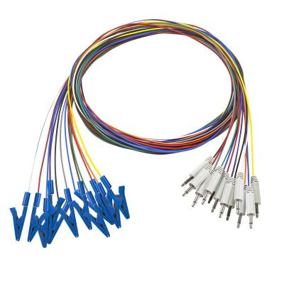 China 3.5 Mono Plug Grabber EEG Cap Electrodes Plated gold EEG EMS EMG Leadwires Electrode for sale