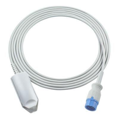 China Creative K12 Adult Finger Clip SpO2 Sensor 8Pin 3.0M SpO2 Probe for sale