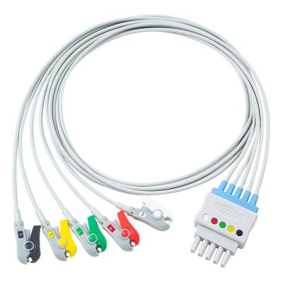 China P-Hilips M1625A 989803104521 ECG Lead Wires 6 Lead Cable IEC Clip MP 20 IntelliVue MX800 for sale