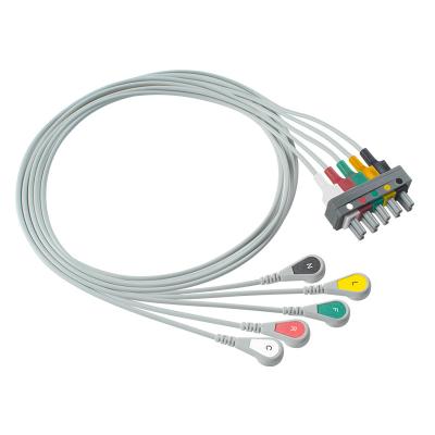 China P-Hilips M1633A M1625A M1621A 989803104571 Detachable 5 Lead Snap IEC EKG Leadwire for sale