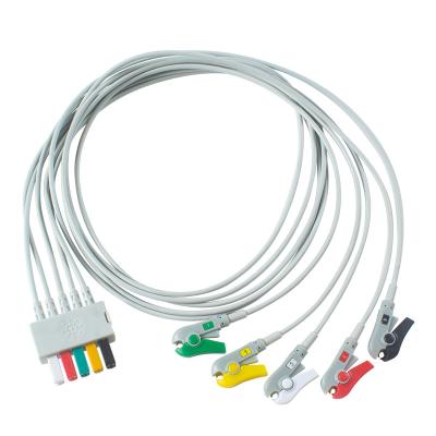 China Mindray Datascope ECG Leadwires 0012-00-1514-03 5 Lead Grabber Clip ECG Lead Wire for sale