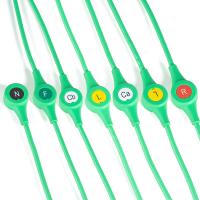 China MS14682 ECG Cable Draeger ECG Single Pin Monolead 6Lead Leadwires IEC Snap for sale