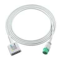 China AAMI 3lead ECG Trunk Cable 130cm 12Pin VS Type for sale