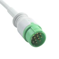 China AAMI 3lead ECG Trunk Cable 130cm 12Pin VS Type for sale