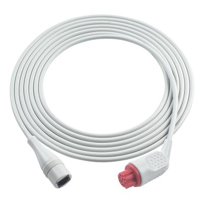 China Datex IBP Adapter Cable 10Pin to Utah Connector 3.5M Grey TPU for sale