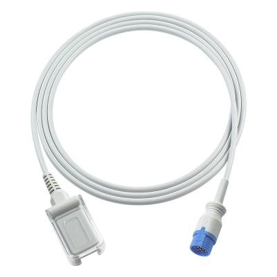 China Emtel SpO2 Sensor Cable SpO2 Adapter Cable Nelcor Non O-ximax Tech 10Pin to DB9 connector for sale