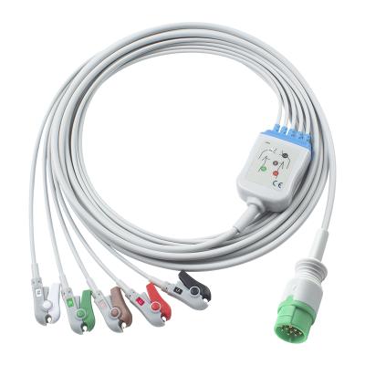 China Fukuda Denshi CI-700E-5 ECG EKG Cable 12Pin Dynascope DS-7100 DS-7000 DS-7200 DS-7300 for sale