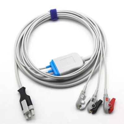 China Primedic XD100 XD30 defibrillator ECG EKG patient Cable and Leadwires 3Pin 3Lead for sale