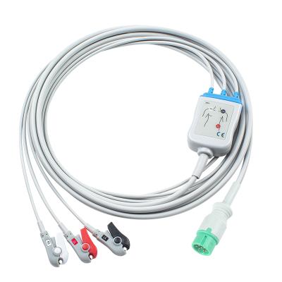 China Yonker IE12 E12 E12S 9Pin Multi-Parameter Monitor ECG Cable 6Pin ECG Cables and Leadwires for sale