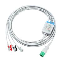 China Yonker 12Pin E12 One direct ECG Cable ECG Cables and Leadwires 3Lead AHA IEC for sale