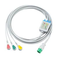 China Yonker 12Pin E12 One direct ECG Cable ECG Cables and Leadwires 3Lead AHA IEC for sale