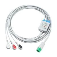 China Yonker 12Pin E12 One direct ECG Cable ECG Cables and Leadwires 3Lead AHA IEC for sale