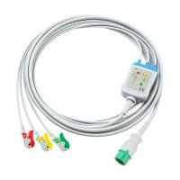 China Yonker 12Pin E12 One direct ECG Cable ECG Cables and Leadwires 3Lead AHA IEC for sale