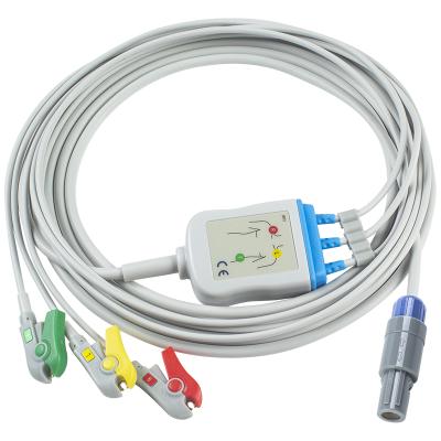 China Samsung 7pin 3Lead one piece ECG Cable and leadwires for sale