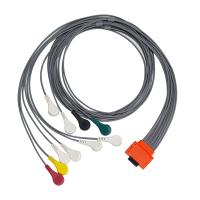 China Compatible Cardioline Walk400h Clickholter NG 5 7 Lead TPU Material IEC Color Coding ECG Holter Cable for sale
