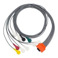 China Compatible Cardioline Walk400h Clickholter NG 5 7 Lead TPU Material IEC Color Coding ECG Holter Cable for sale
