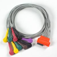 China Compatible Cardioline TouchECG HD+ 10 Lead Holter ECG Cable with TPU Material and IEC Color Coding for sale