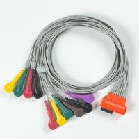 China Compatible Cardioline TouchECG HD+ 10 Lead Holter ECG Cable with TPU Material and IEC Color Coding for sale