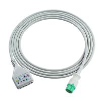 China Biolight 12Pin 3 5Lead ECG Trunk Adapter Cable O-ximax Tech AnyView A2 A6 A4 A8 Q7 Q5 ECG Extension Cable Din Style for sale