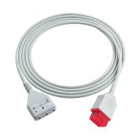 China Bionet 12Pin BM3 BM5 3 5Lead ECG Trunk Adapter Cable Din Style ECG Extension Cables for sale