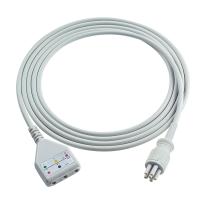 China Omron > Colin 6Pin Connector 3 5Lead ECG Trunk Adapter Cable MC039-55 ECG Extension Cables Din Style for sale