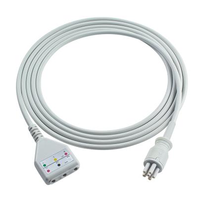 China Omron > Colin 6Pin Connector 3 5Lead ECG Trunk Adapter Cable MC039-55 ECG Extension Cables Din Style for sale