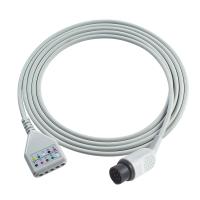 China Nihon Kohden 8Pin 3 5 Lead ECG Trunk Adapter Cable TEC-7100K Din Style ECG Extension Cable for sale