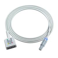 China GE 7Pin Vivid  ECG Trunk Cable Din style 5/3lead Cable 2.5M for sale