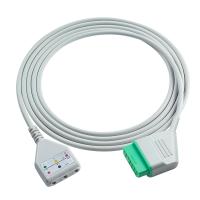 China NihonKohden BSM-2300 ECG Trunk Cable Din style 5/3lead Cable 2.5M for sale