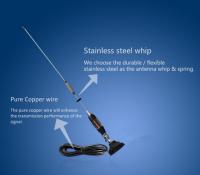 China 300W 28MHz Car CB Antenna With Outdoor Rubber Whip Spring Base HT-C899 for sale