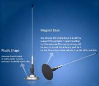 China Magnetic Base Omnidirectional CB Car Radio Antenna 26-28MHz Linear Vertical Polarization HT-C061 for sale