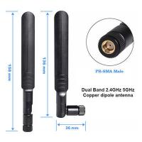 China 2.4GHz 5.8GHz Dual Band Wireless Wifi Antenna Omni SMA Male External Antenna 8dBi for sale