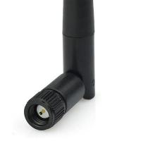 China Dual Band Wifi Antenna 2.4GHz 5.8GHz Rubber Wireless Communication Antennas With Right Angle for sale