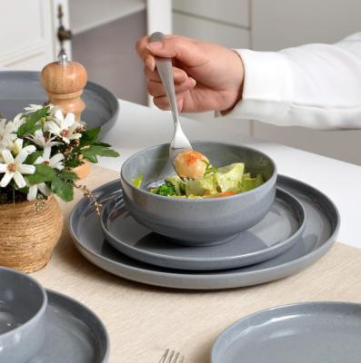 China Melamine Dinnerware Sets Plates And Bowls Sets 12Pcs Dishes Set For 4 Melamine Plates Outdoor Dinnerware Set Lightweight for sale