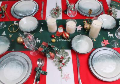 China 12 Pcs Melamine Christmas Dinnerware Sets Outdoor for sale