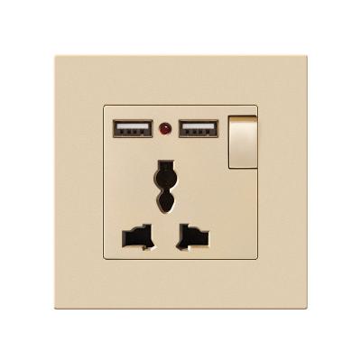 China Melamine Charging Light Switch Panel 13A 16A USB Type C Multi Hole Socket for sale