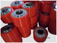China Castable Red Pu Wheels Oil Resistant For Industry Caster , 30A - 98A for sale