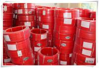 China Red Transmission Polyurethane Flat Belt Low Compression Set Industry Textile Machines for sale