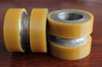 China Yellow High Density Polyurethane Wheels 35-98 Shore A Hardness with 45-60 KN/M Tear Strength for Heavy Duty Applications for sale