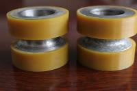China Yellow High Density Polyurethane Wheel Heavy Duty Coating Rollers Replacement 35-98A for sale