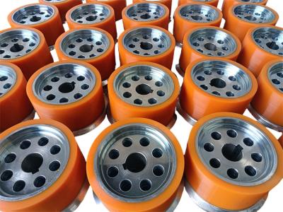 China 6 Inch Custom Service Polyurethane Wheels Solid Hub 150mm Diameter for sale