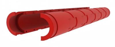 China Red Polyurethane Subsea Cable Protection Tube 1.0-2.0m Length with 50+ Year Durability for Marine Applications for sale