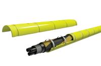 China Polyurethane Submarine Cable Protection Duct 85A Hardness 1.0-2.0m Length for Undersea Power and Communication Cables for sale