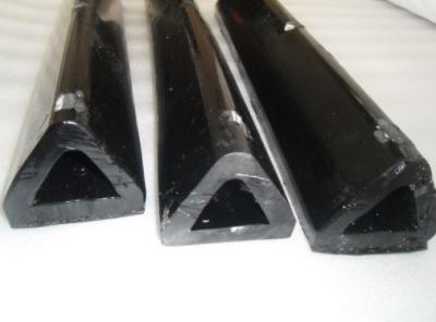China Non-standard Injection Molding Black Triangle Piping Industrial Polyurethane Parts 45 Shore A for sale