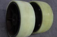 China Coating Polyurethane Wheels Wear Resistant Industrial Bisque With Iron Core for sale