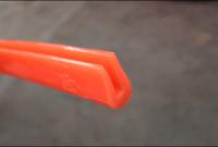 China U Profile Industrial Extruded Polyurethane Anti-oil Red Solvent Resistance Belt 40mm for sale