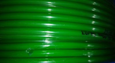 China Industrial Transmission Polyurethane Round Belt PU Green , 8mm Diameter for sale