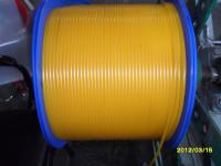 China Yellow Polyurethane Round Belt 4mm to 8mm Pearl Skipping Rope TPU 90A for sale